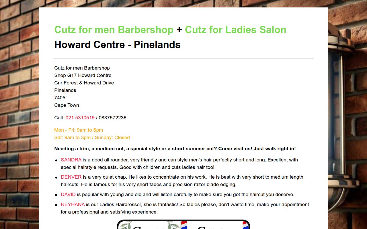 Cutz for men Barbershop